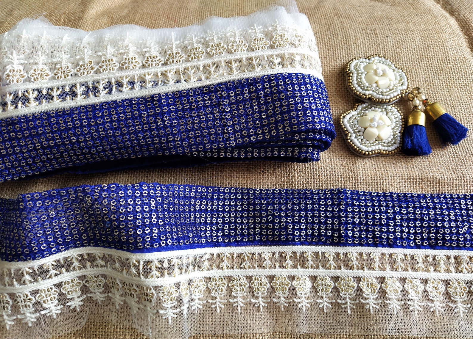 Indian Lace, Embroidered Fabric Trim, Decorative Craft Ribbon, Sewing ...