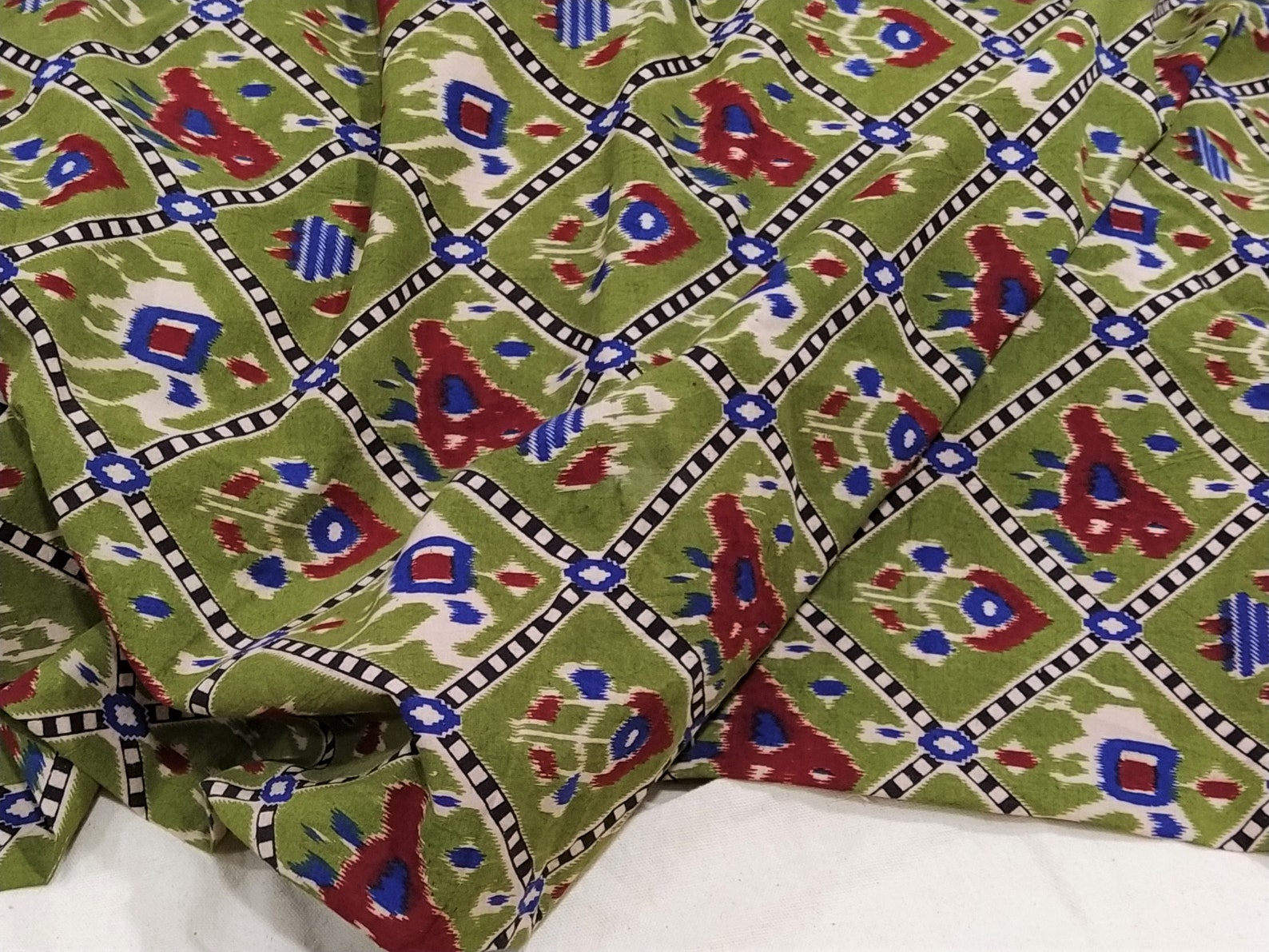 Indian Cotton Fabric Printed Fabric Ethnic Boho Sewing Craft - Etsy