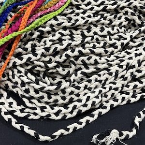 Braided Cotton Cord, Cotton Ribbon, 7 MM Braided Cotton Thread Jewelry ...