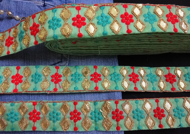 Indian Gota Lace Craft Trim Decorative Ribbon Embroidered - Etsy