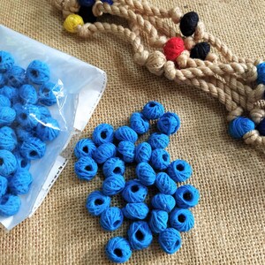 50 Pcs Handmade Thread Balls, Cotton Balls, Craft Decoration, Ethnic ...
