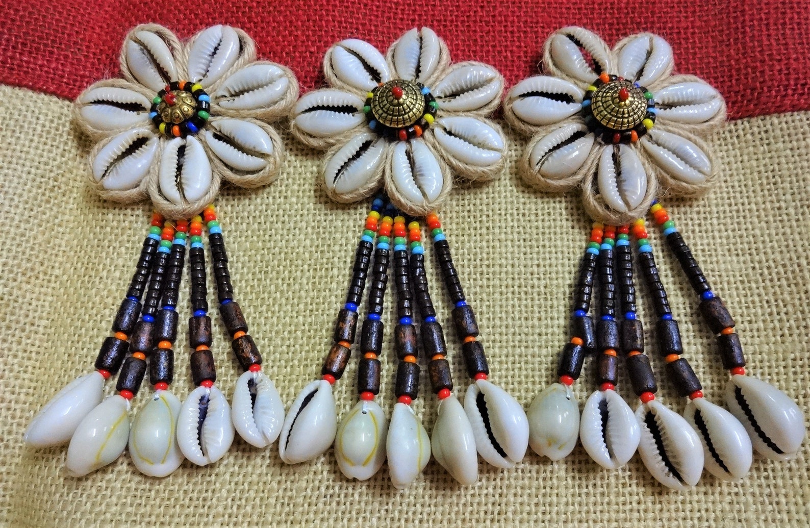 Cowry Shell Motifscowry Shell Rosettebeaded Cowrie - Etsy