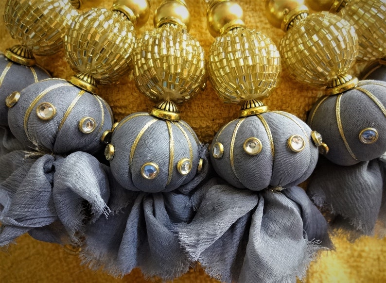 Indian Tassels Beaded Ball Tassels Decorative Kundan Zari | Etsy