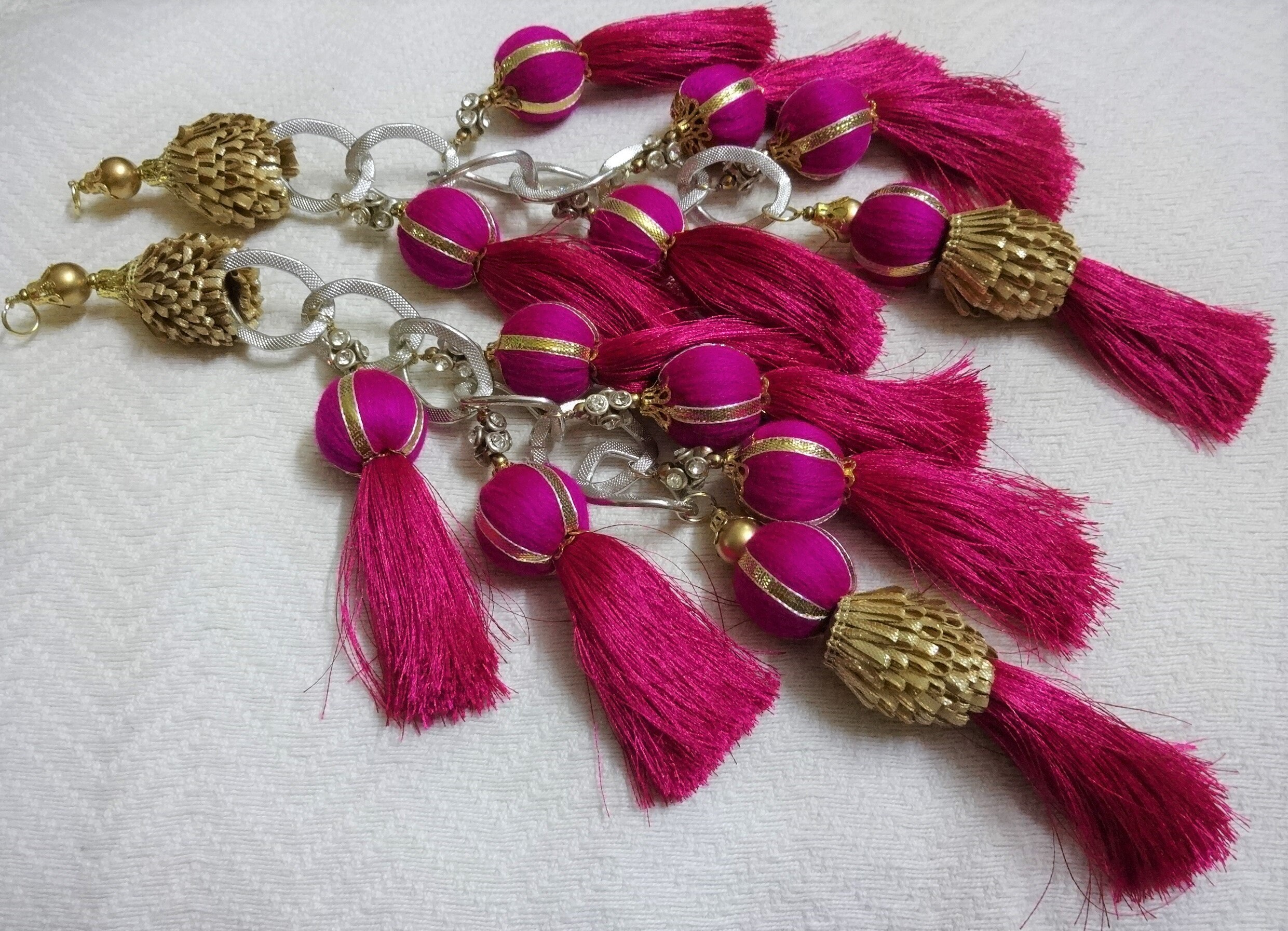 Long Tassel Ball Tassel Silk Tassel Decorative Zari Trim | Etsy