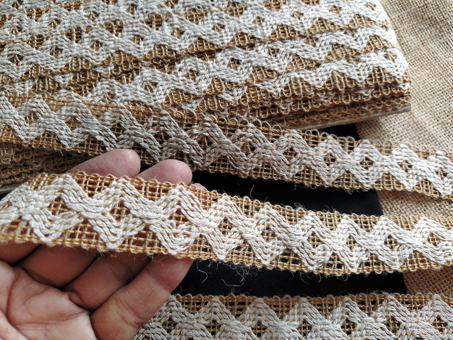 9 Yards Natural Handspun Jute Trim Jute Lace Indian Jute - Etsy