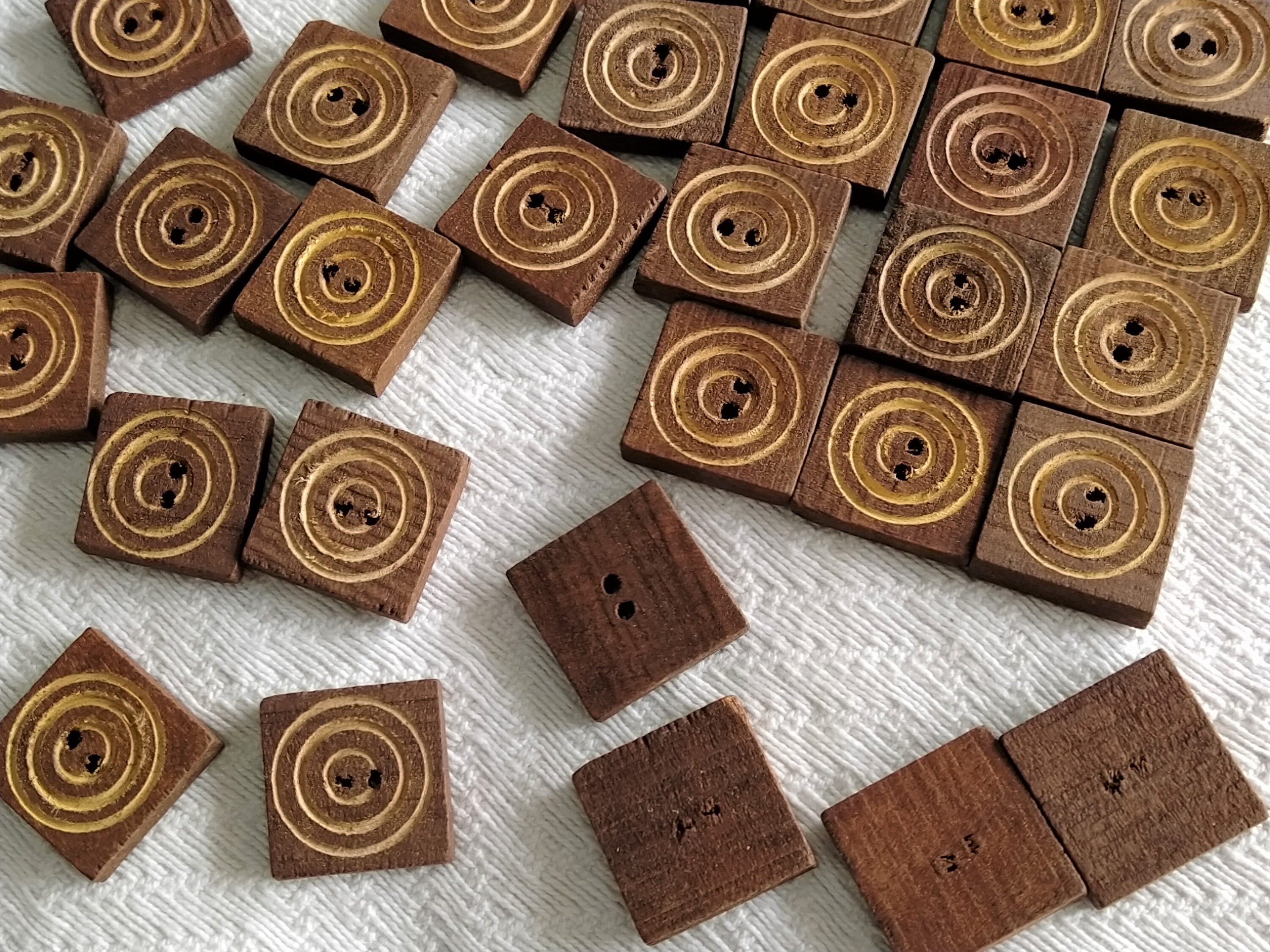 21mm Wood Buttons Natural Wood Square Buttons Wooden Buttons | Etsy