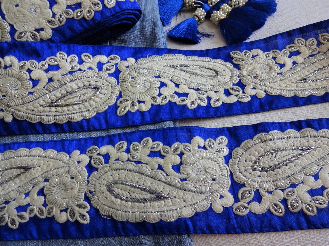 Indian Lace Decorative Trimmings Sari Border Floral Sewing - Etsy