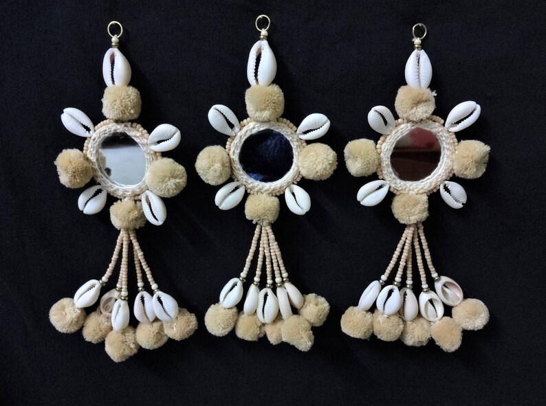 Cowrie Shell Tassels Mirror Tassels Indian Banjara Tassels | Etsy