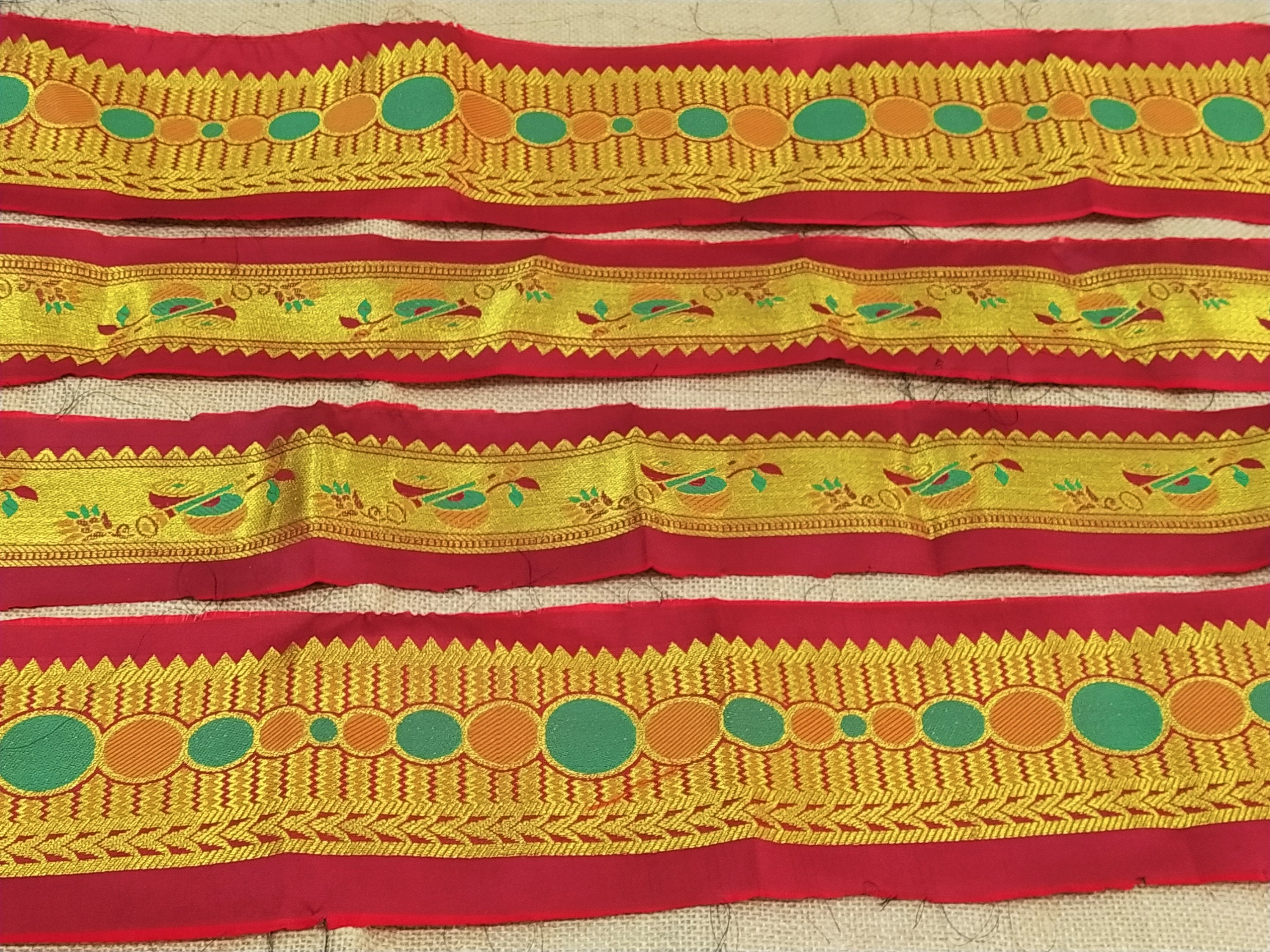 Indian Laces Jacquard Fabric Trim Decorative Crafting Sewing | Etsy