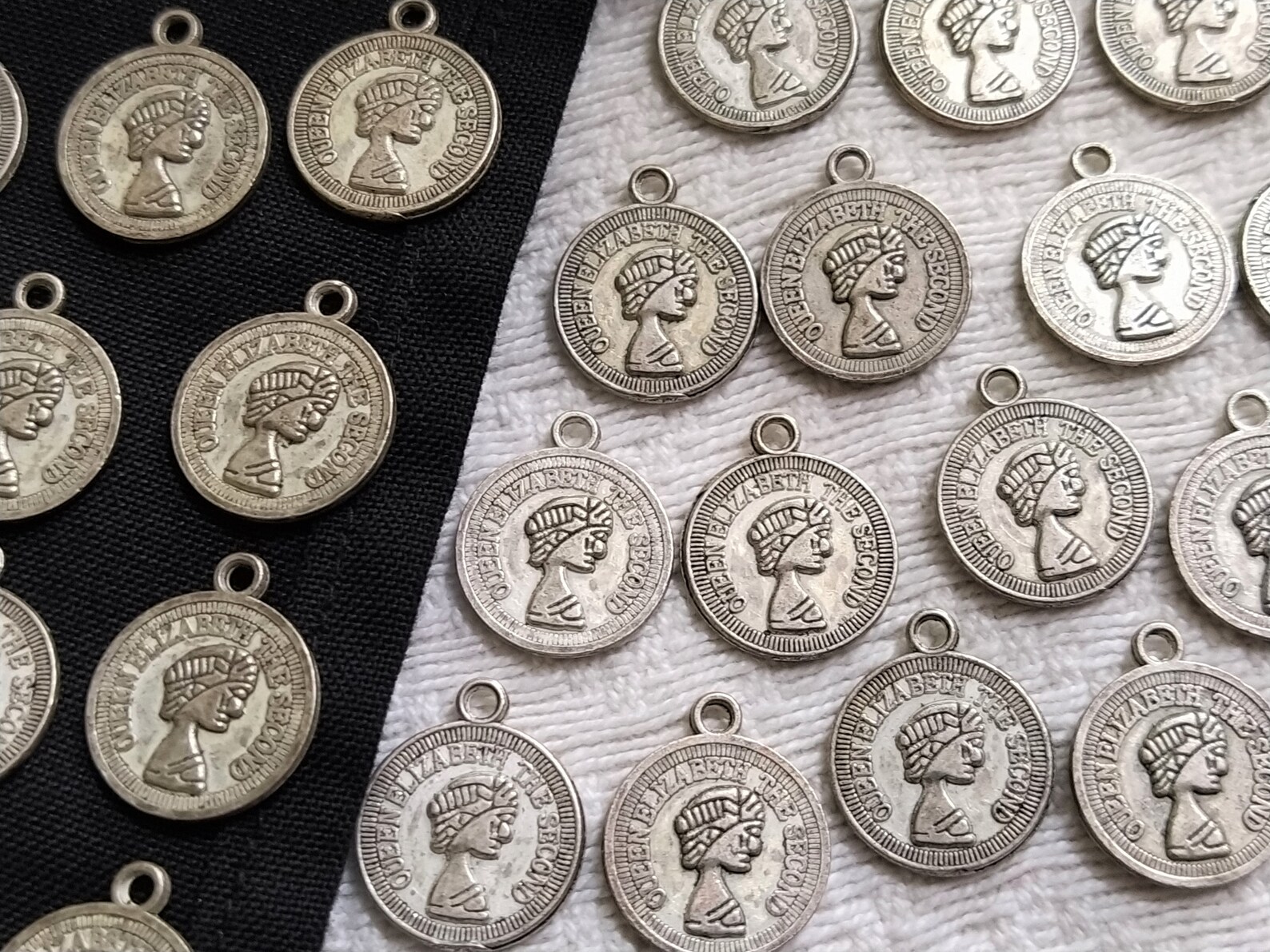 14 Mm Metal Coin Charms, Jewelry Supplies, Indian Coins, Antique Silver ...