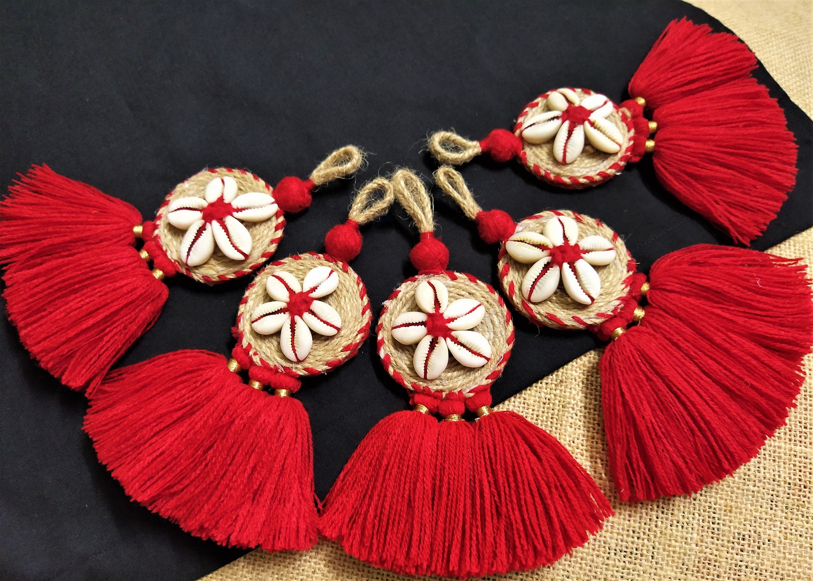 Cowrie Shell Tassels Indian Ethnic Tassels Cowrie Flower | Etsy