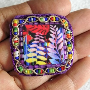 Beaded Appliques, Decorative Buttons, Handmade Stick on Buttons, Flat ...