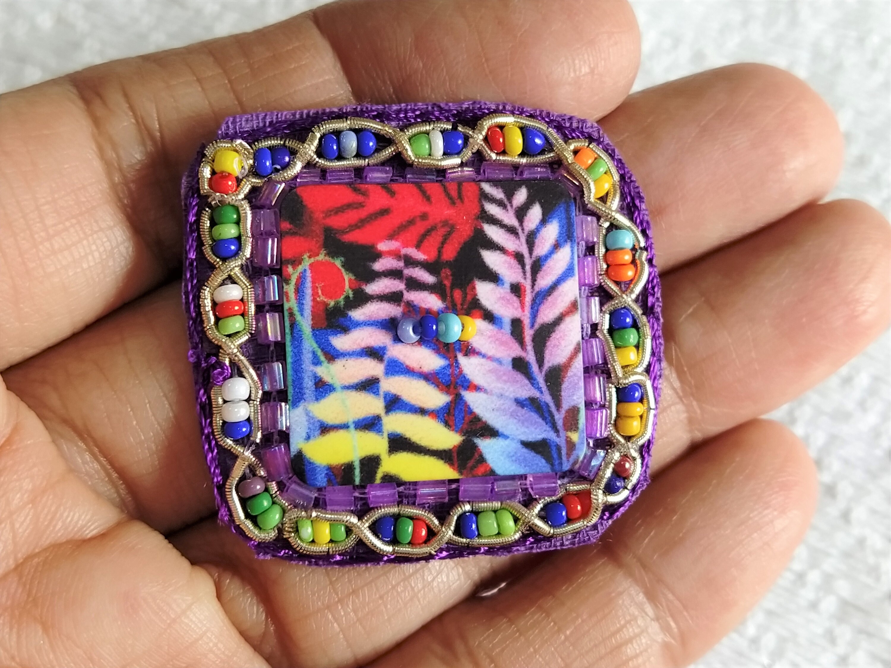 Beaded Appliques, Decorative Buttons, Handmade Stick on Buttons, Flat ...