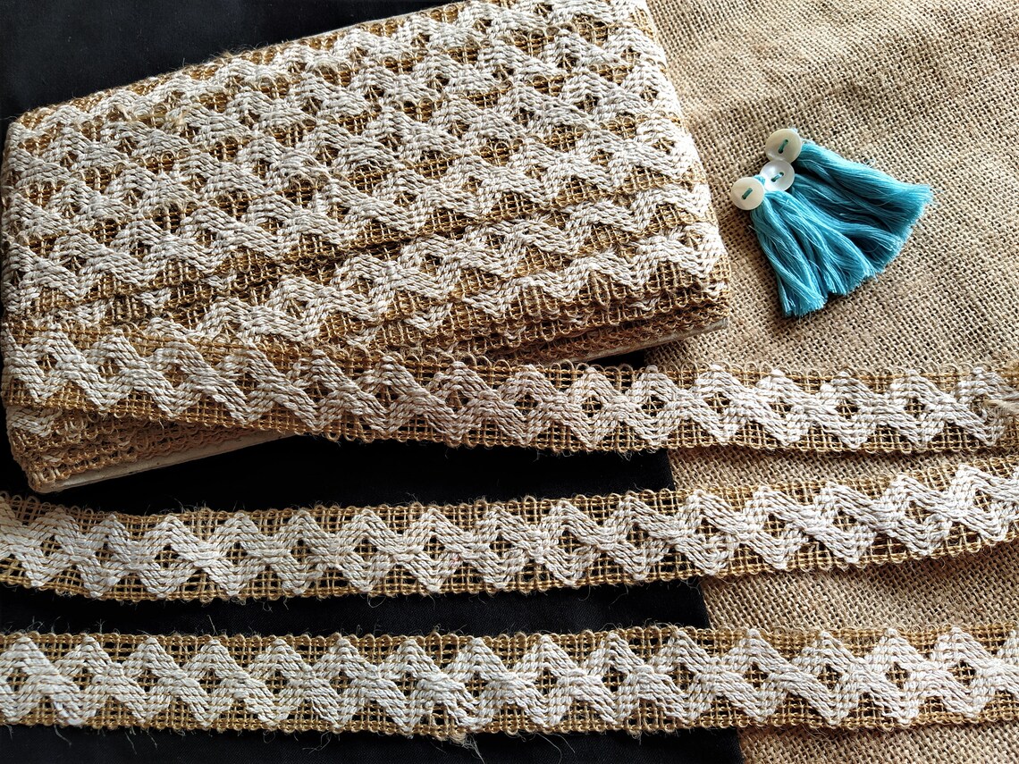 9 Yards Natural Handspun Jute Trim Jute Lace Indian Jute - Etsy