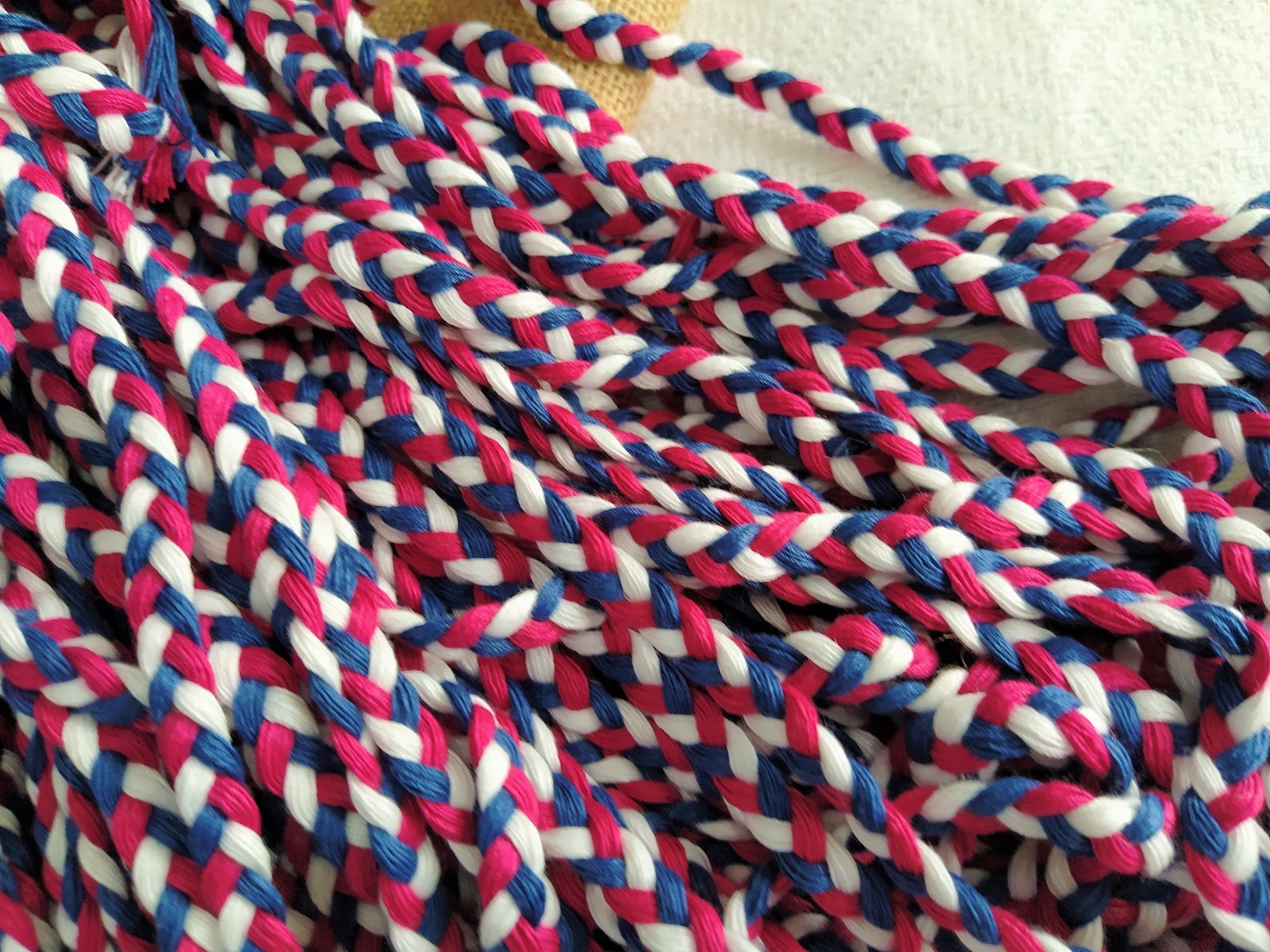 Braided Cotton Cord, Cotton Ribbon, 7 MM Braided Cotton Thread Jewelry ...
