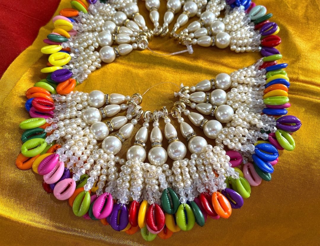 Acrylic Cowry Shell Motifs, Cowry Shell Indian Sari Latkens, Beaded ...