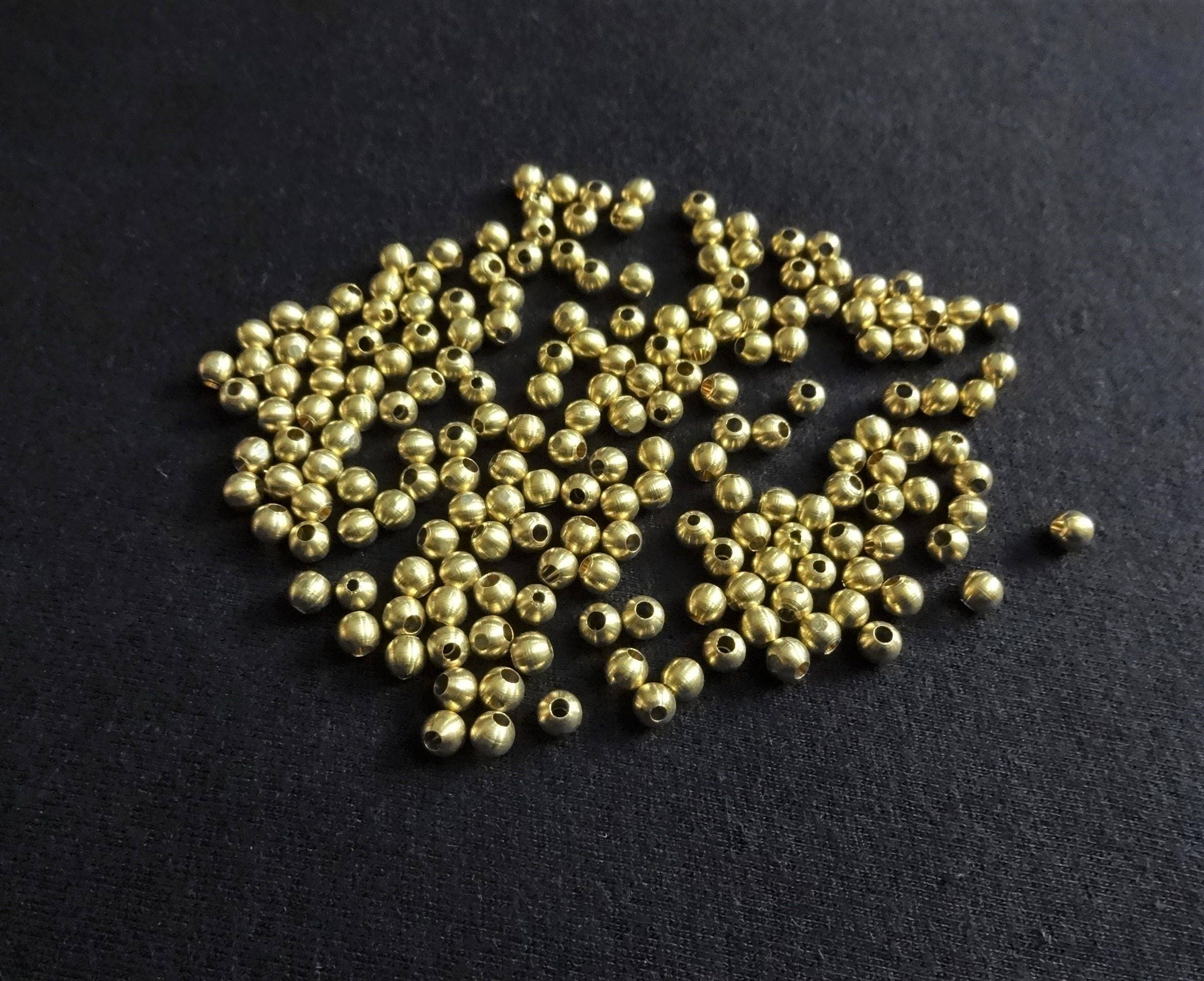 4mm Brass Beads Indian Solid Round Spacer Brass - Etsy