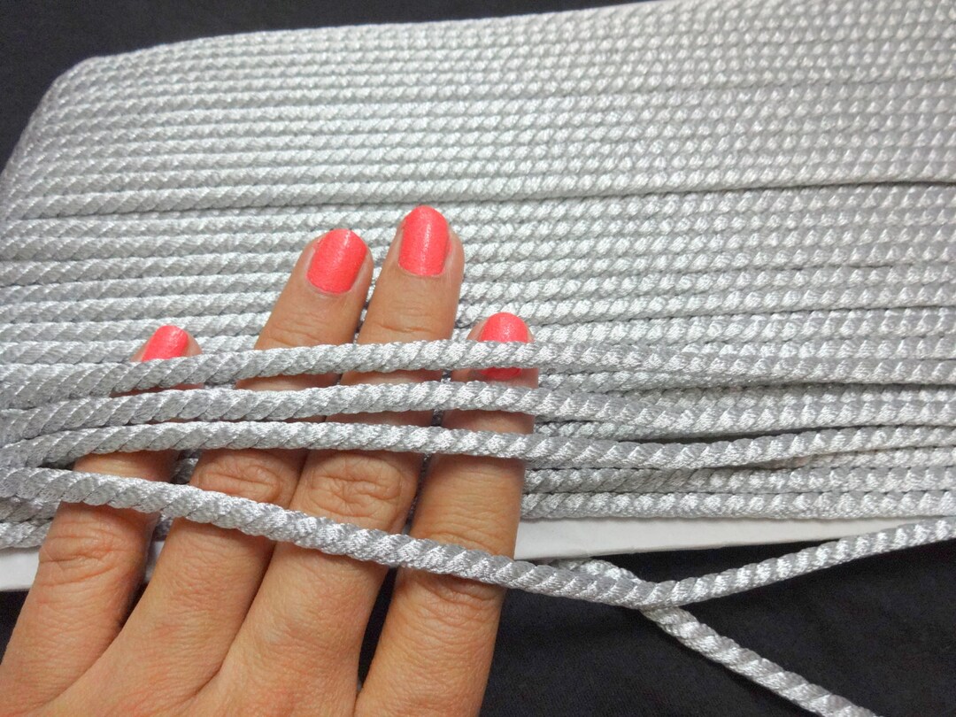 4 Mm Silver Twisted Cord / - Silver Zari Thread, Silvertwisted Rope for ...