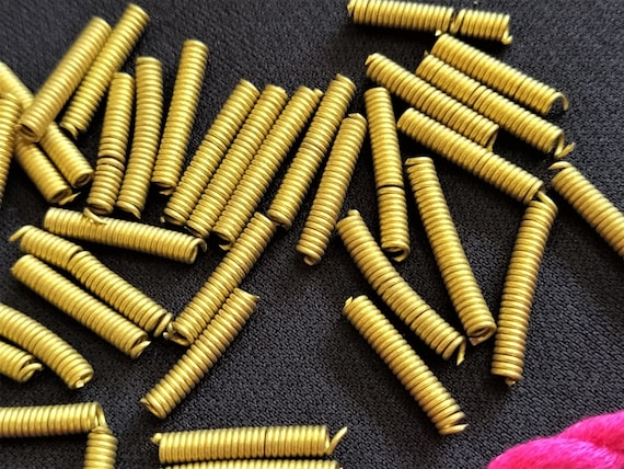 3 Mm Brass Coil Ends Spring Coil Cord Tip Bead Cap Fastener | Etsy