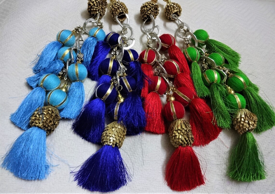 Long Tassel Ball Tassel Silk Tassel Decorative Zari Trim | Etsy