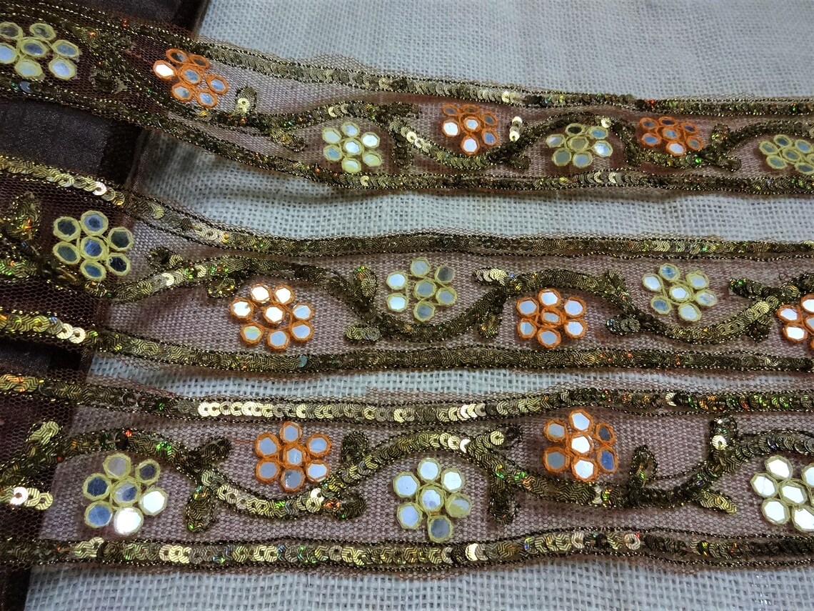 Indian Trim Indian Embroidered Lace Vintage Trim Saree | Etsy
