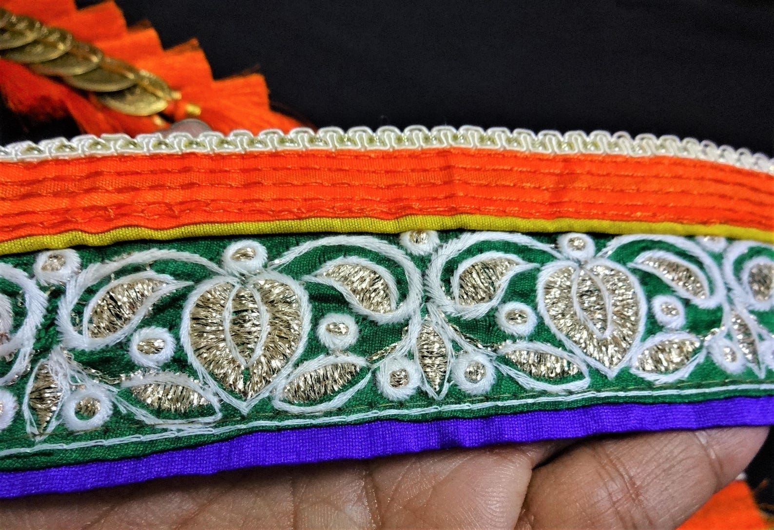 Indian Lace, Embroidered Trim, Decorative Sewing Ribbon, Ethnic Trim ...