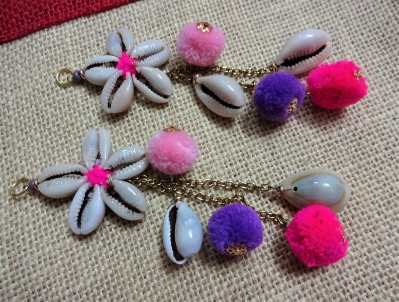 Cowry Shell Motifs, Cowry Shell Rosettes, Cowrie Tassels, Flower ...