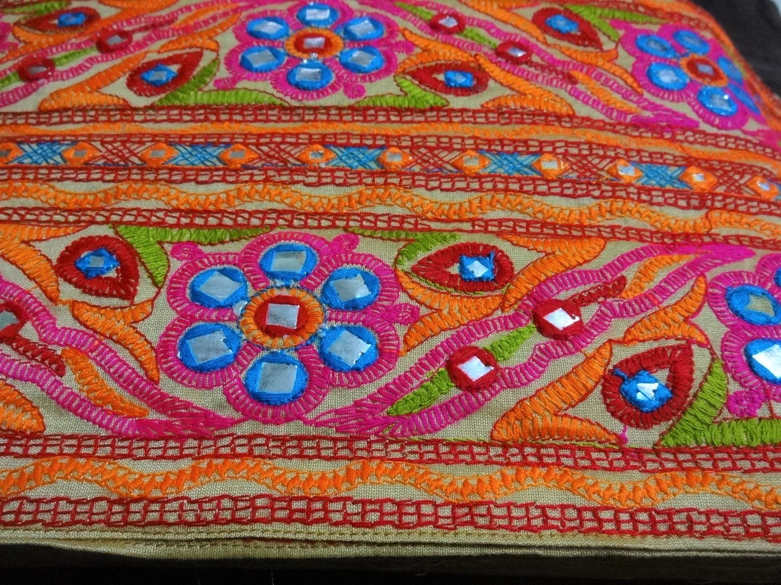 Indian Lace Embroidered 7 Broad Trim Sari Border | Etsy