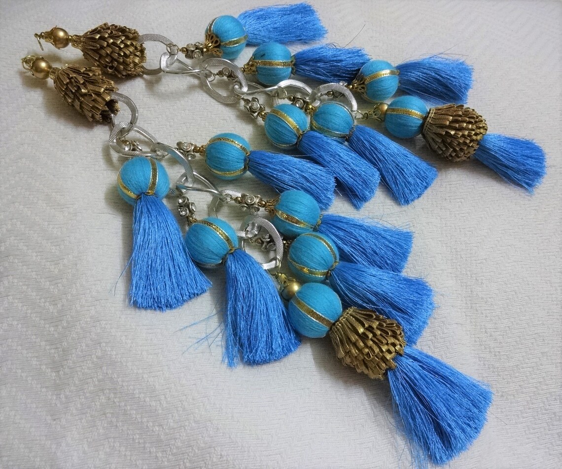 Long Tassel Ball Tassel Silk Tassel Decorative Zari Trim | Etsy