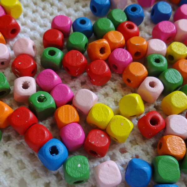 Square Wooden Beads - Etsy
