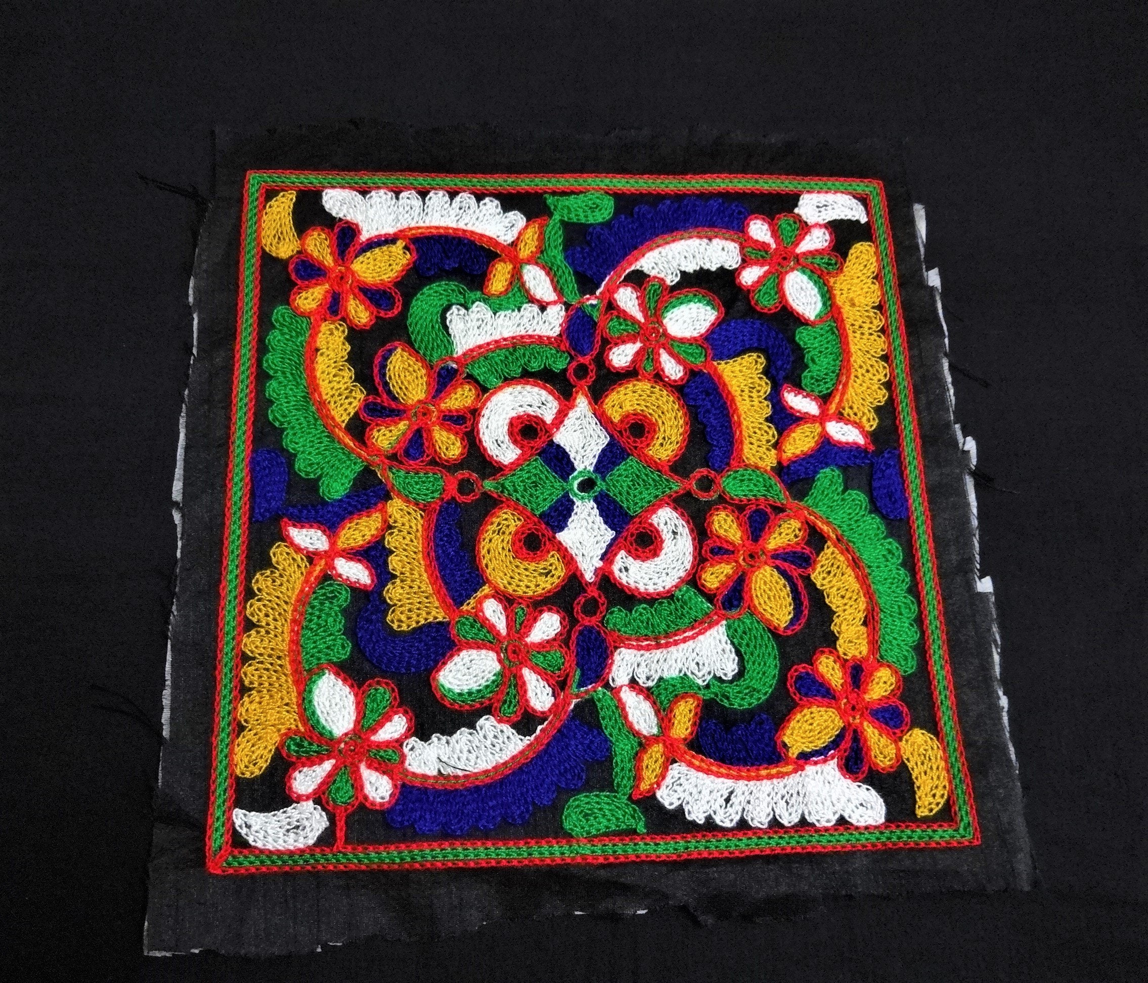 Sewing & Needlecraft Kutch Embroidered Multi Colored Ethnic Sew On ...