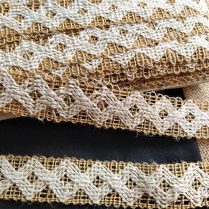 3 Yards Natural Handspun Jute Trim, Jute Lace, Indian Jute, Natural ...