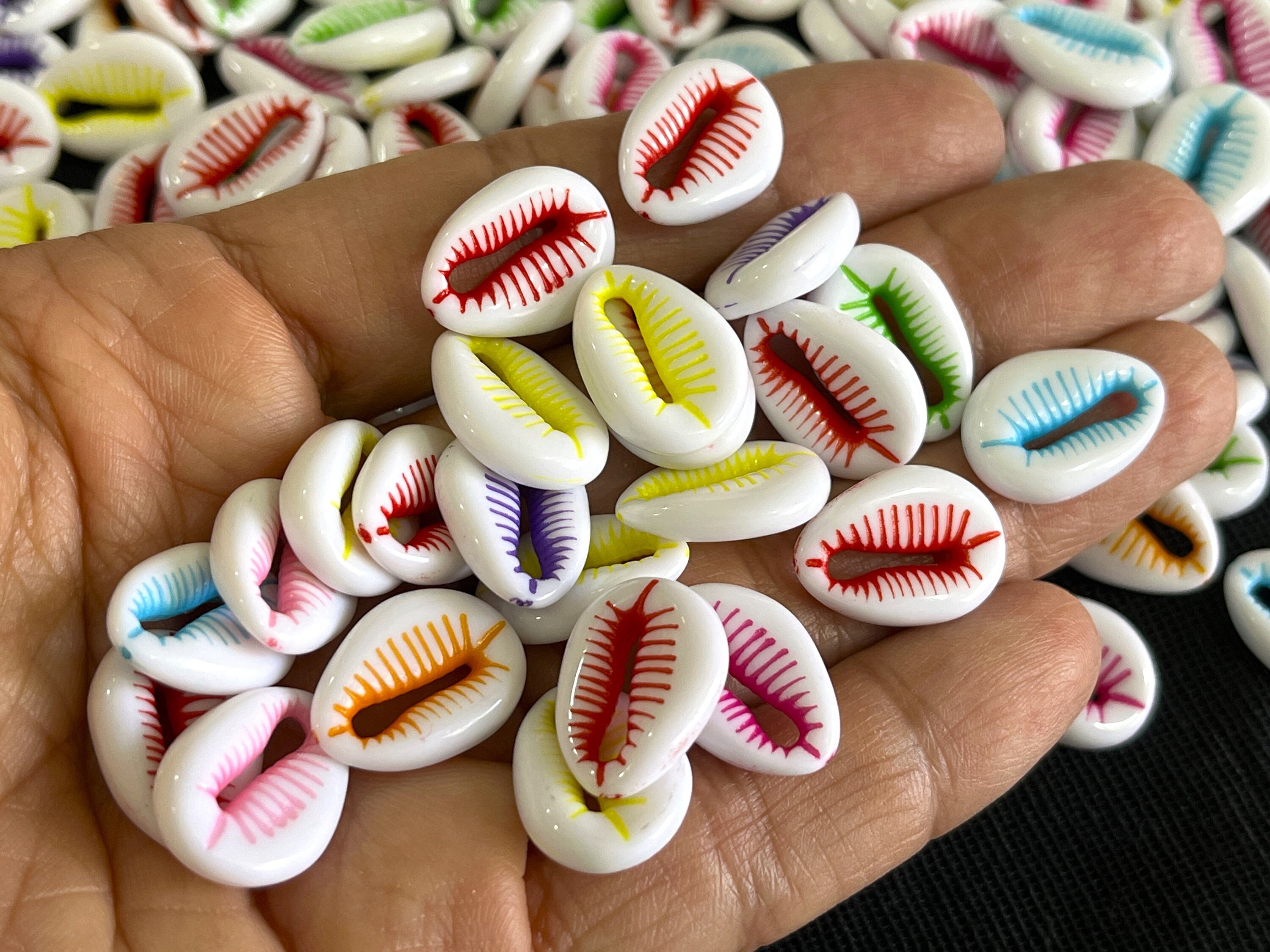 Cowry Shells, Acrylic Cowrie Beads, Decorative Beads, Indian Craft ...