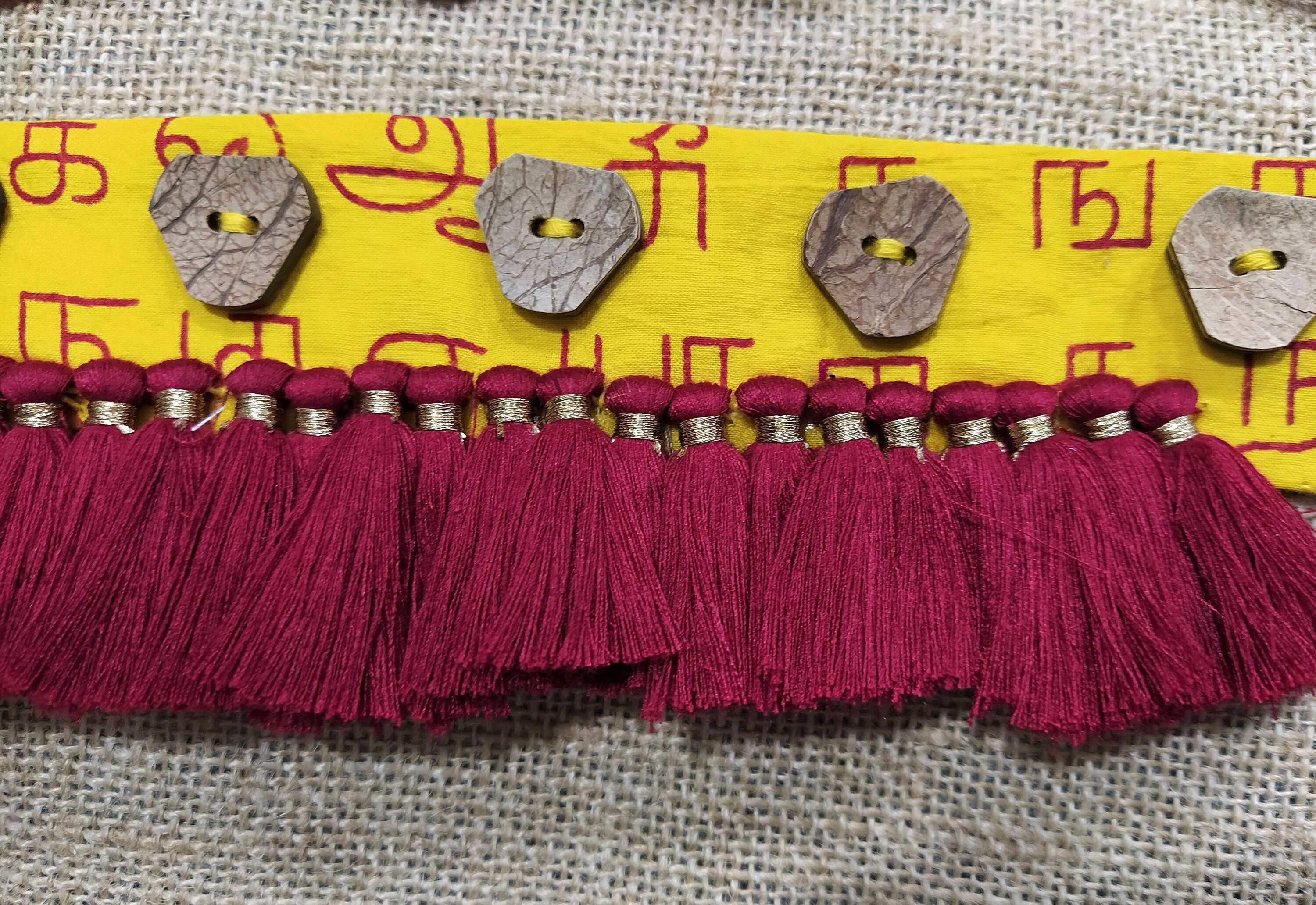 Joyería india collar étnico gargantilla de tela de algodón | Etsy