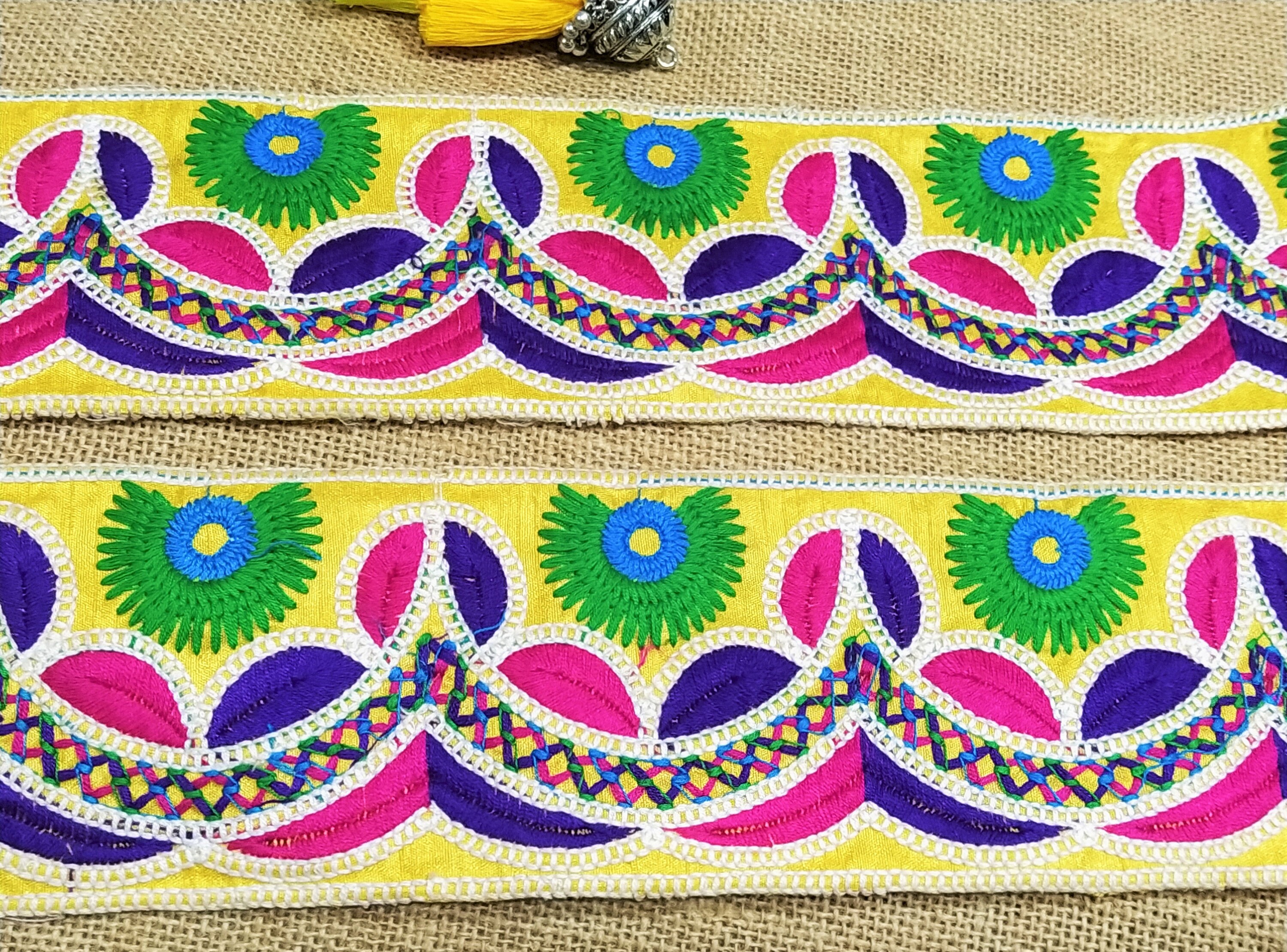 Indian Lace Decorative Craft Ribbon Sari Border Sewing | Etsy