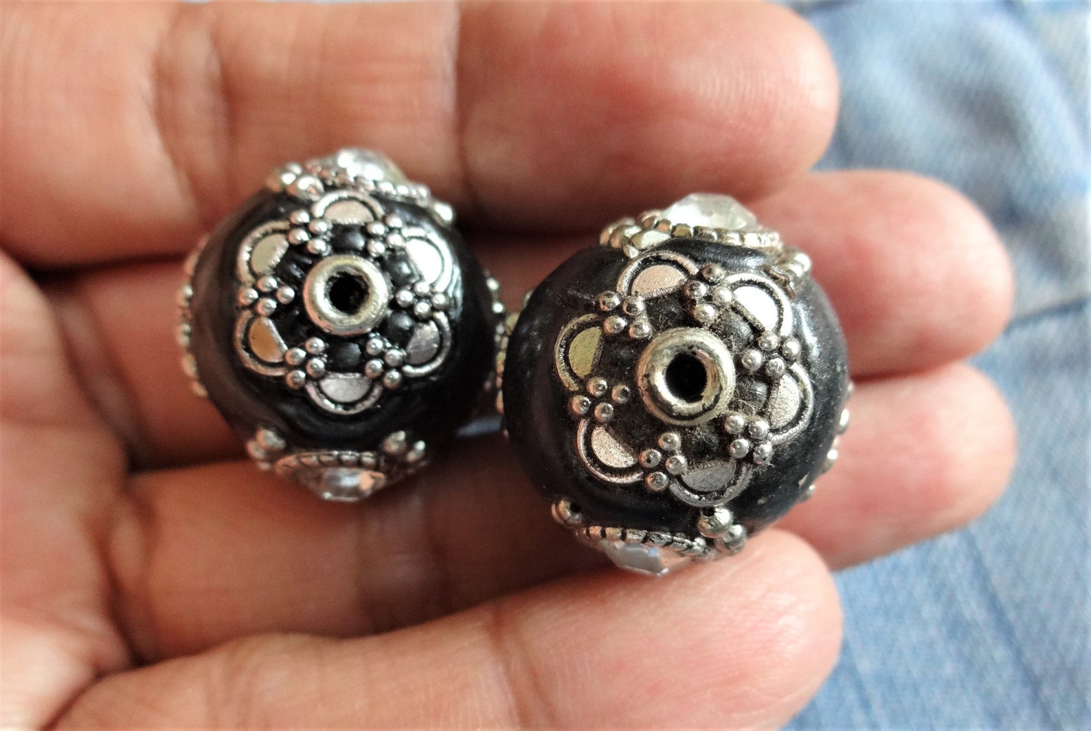 Indian Beads, Retro Style Ethnic Beads, Kundan Work, Jewelry Supplies ...