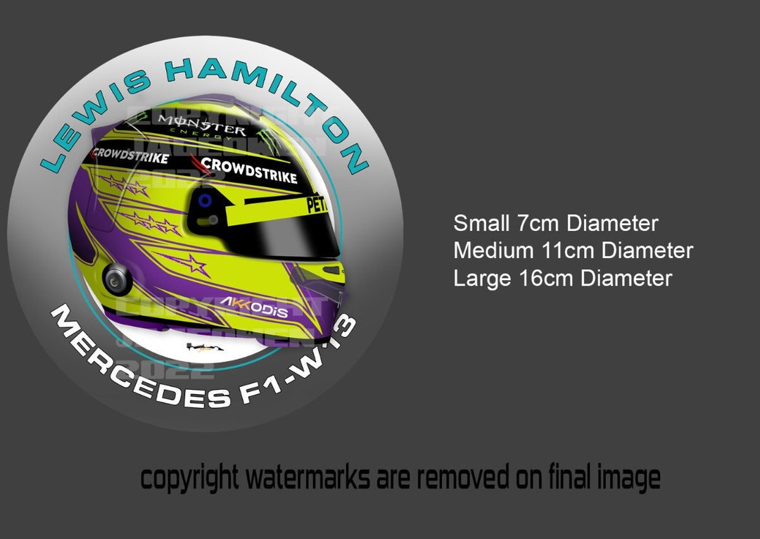 X2 Lewis Hamilton F1 Helmet Circle Stickers 2008-2022 - Etsy