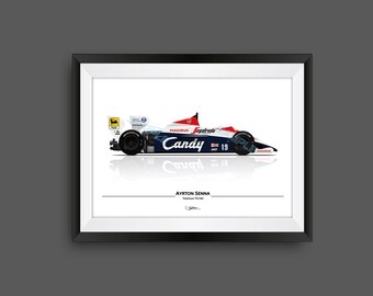 Lotus 97T F1 Car Livery Poster Print 1985 Portuguese Grand Prix Ayrton ...