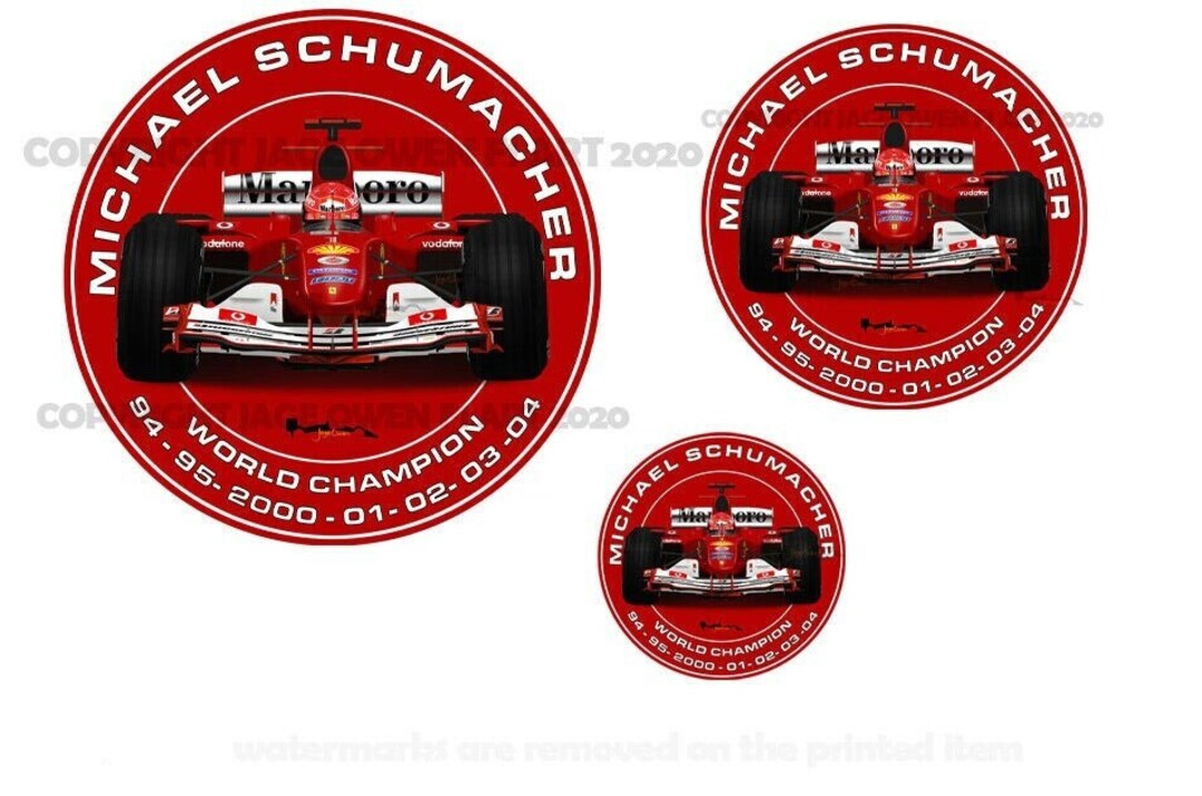 X2 Ferrari F2004 Michael Schumacher Champion Sticker - Etsy