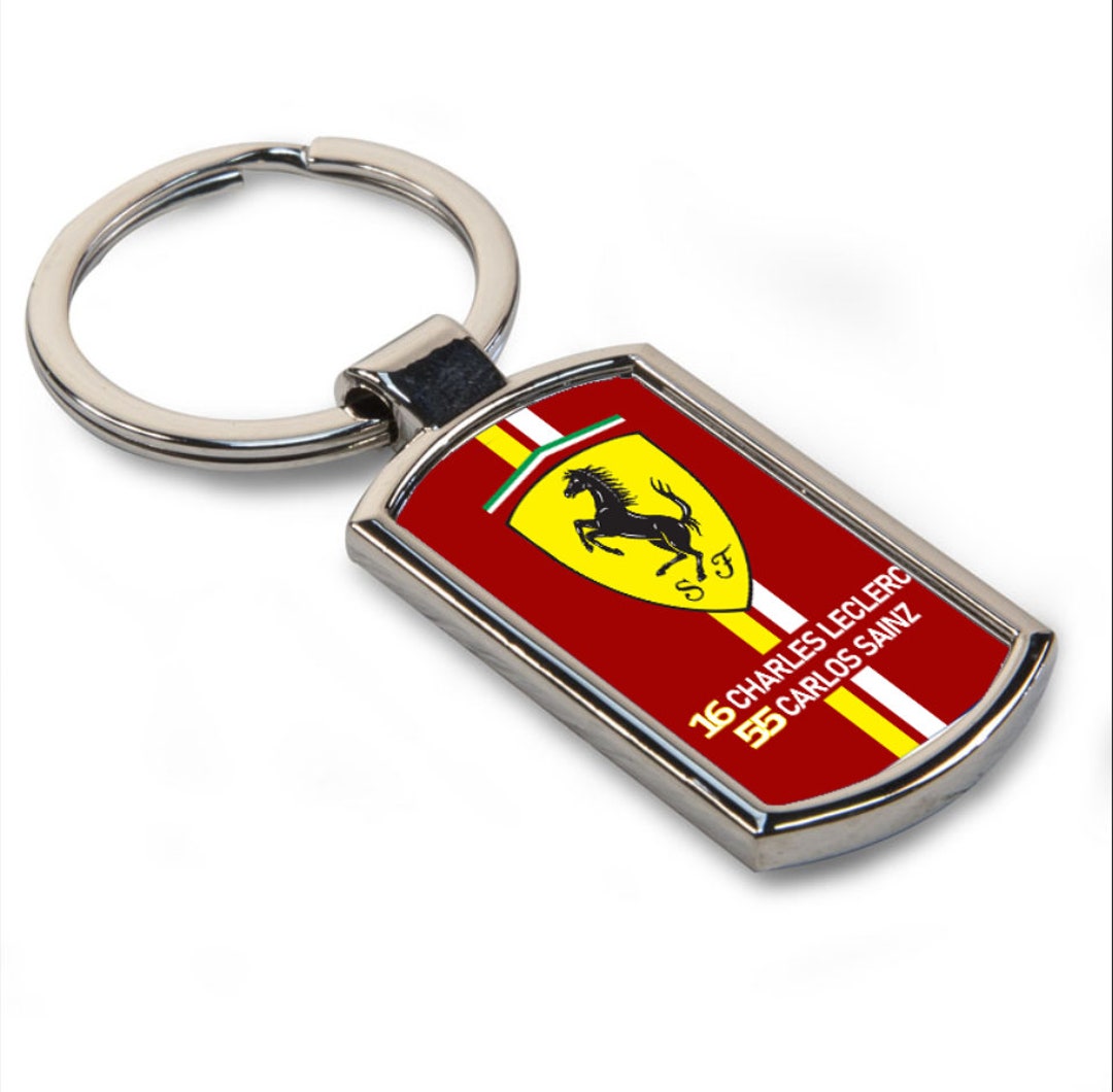 Ferrari 2024 F1 Metal Keyring Charles Leclerc Carlos Sainz - Etsy
