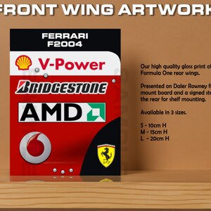 Ferrari F1 Rear Wing Endplate Display Piece Schumacher F2004 F2001 ...