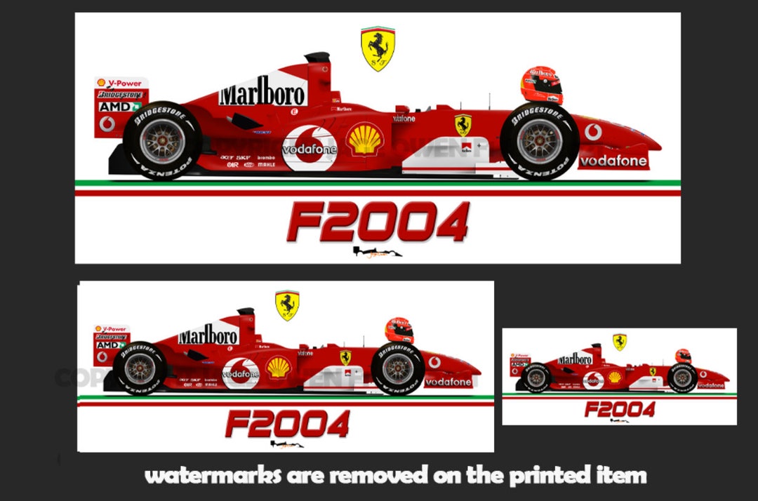 X2 Ferrari F2004 Michael Schumacher Sticker - Etsy