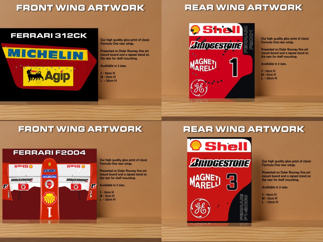 Ferrari F1 Rear Wing Endplate Display Piece Schumacher F2004 F2001 ...