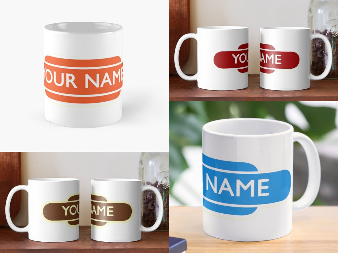 Custom Train Railway Station Totem Mugs All Regions British Rail BR GWR ...