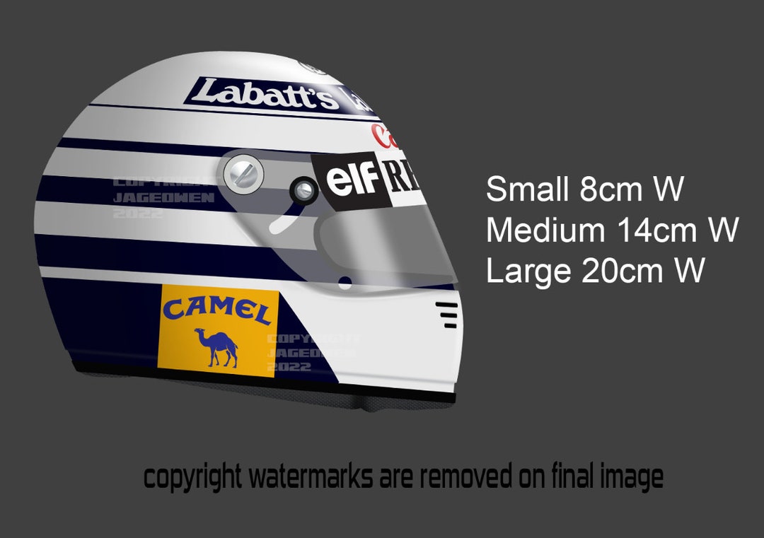 X2 Riccardo Patrese F1 Helmet Stickers 1986 1992 - Etsy UK