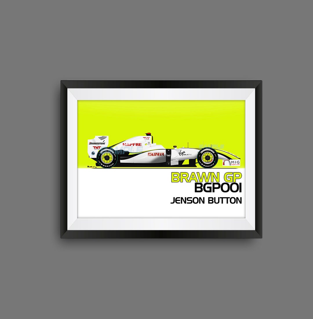Jenson Button Print Bhwn GP001 F1 - Etsy.de