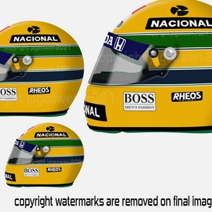 X2 Ayrton Senna F1 Helmet Stickers 1984 1994 - Etsy UK