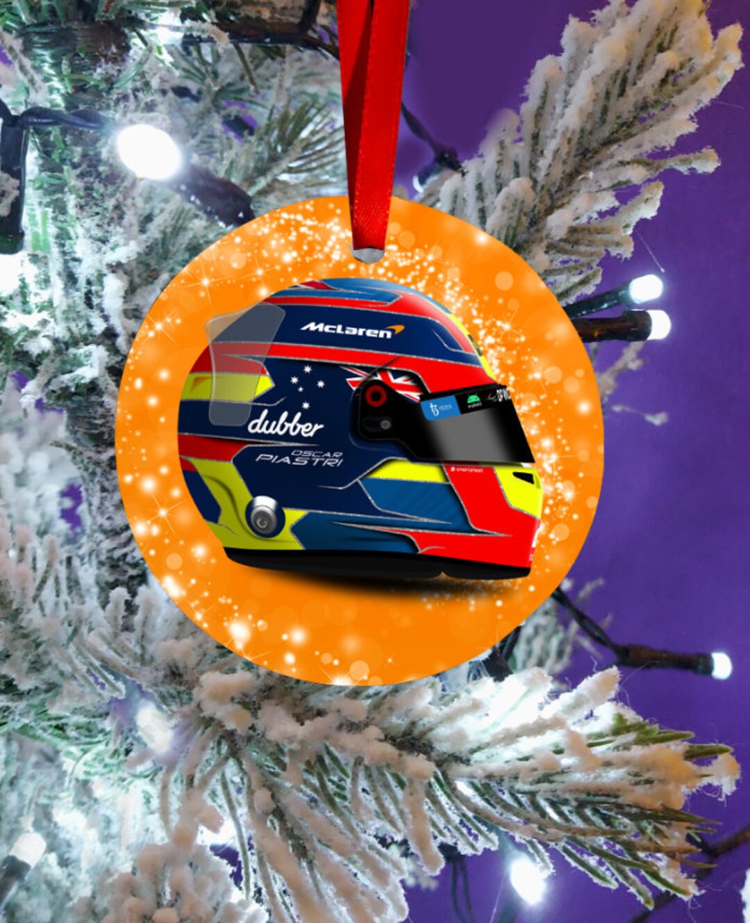 Oscar Piastri F1 2023 Helmet Christmas Tree Decorations Ornaments - Etsy