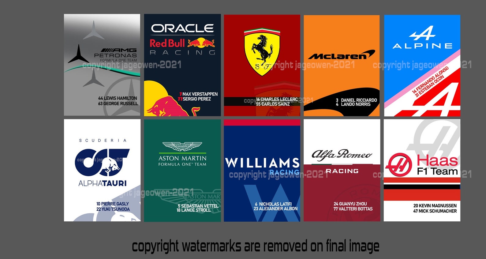2022 F1 Team Sponsor Logo Stickers - Etsy India