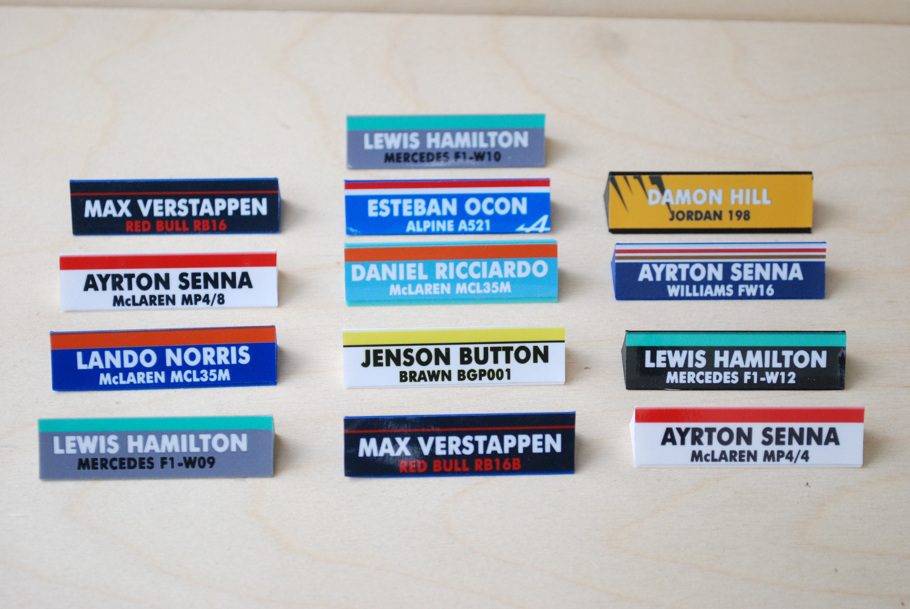 F1 1/18 1.43 Car Name Plates 3D Printed for Display Cases - Etsy UK